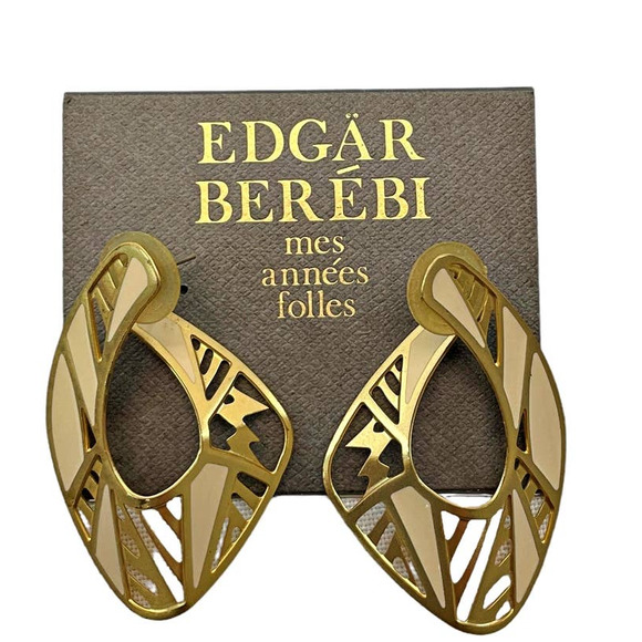 Edgar Berebi | Jewelry | Vintage 9s Edgar Berebi Drop Pierced Post ...